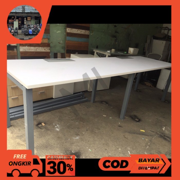 Jual Meja kantor / meja kerja workstation 280x80cm, T: 75 kaki full ...