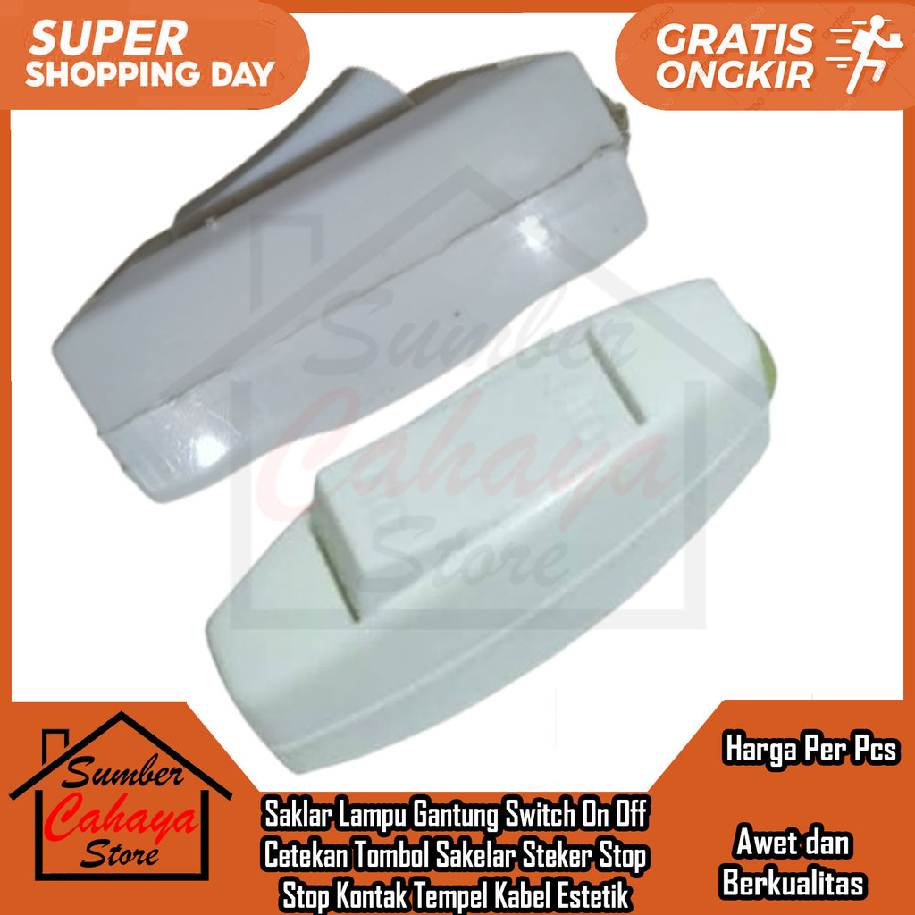 Jual Thoya Saklar Lampu Gantung Switch On Off Cetekan Tombol Sakelar ...