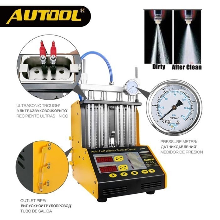 Jual AUTOOL CT150 Car Injector Tester Ultrasonic Cleaning Auto Fuel ...