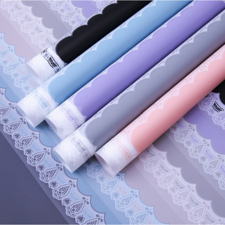 Jual Kertas Buket Bunga Motif Renda Lace Border Cellophane Flower ...