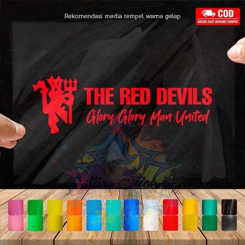 Jual JDM Project - Cutting Stiker Manchester United Glory Variasi Motor Mobil Sticker Timbul ...