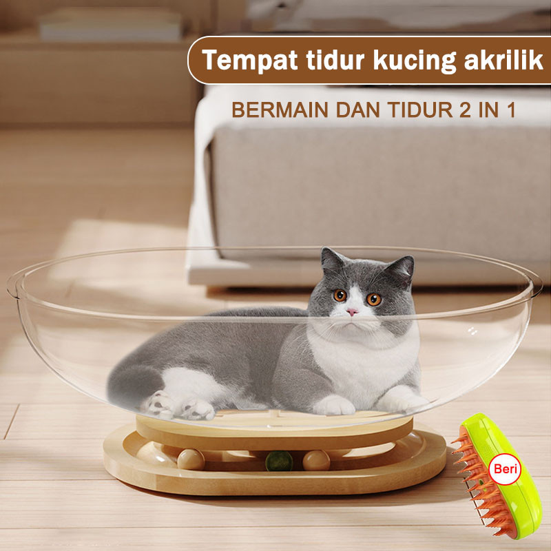 Jual NEW 2 IN 1 Tempat Tidur Kucing Kapsul Luar Angkasa Akrilik / Cat ...