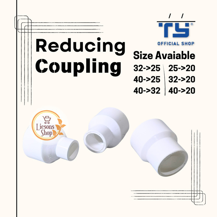 Jual Reducing Coupling TY / Reducer / Vlok Sok Pipa Pipe U - PVC by 3 Pawns | Shopee Indonesia