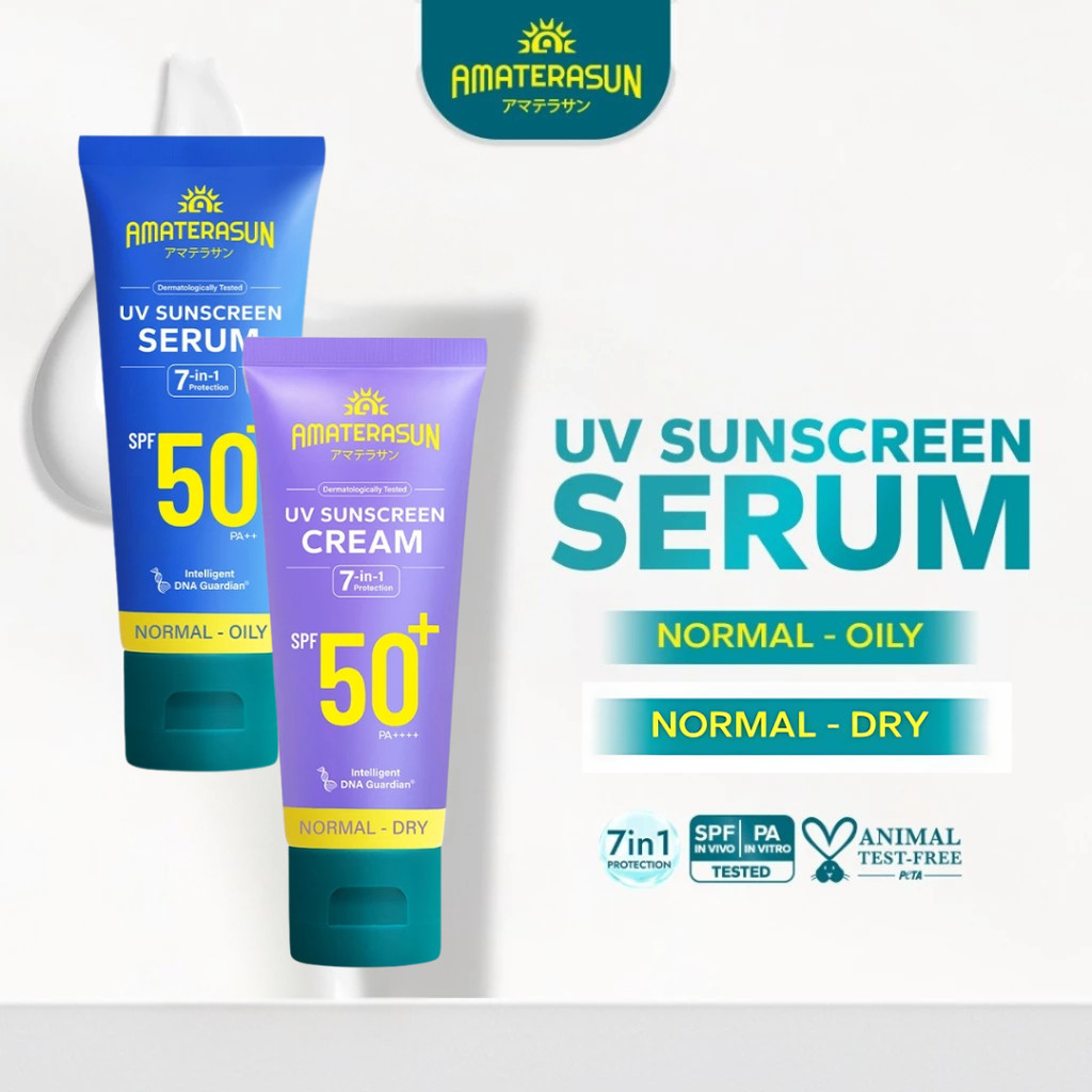 Jual MFI - Amaterasun UV Sunscreen Serum SPF 50+ PA++ & Cream SPF 50+ PA++++ | Netto 50gr | 7 ...