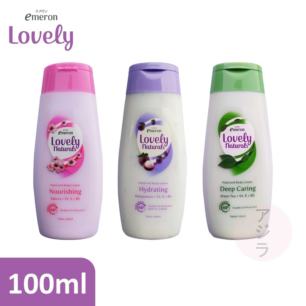 Jual TOSERBA Emeron Lovely Naturals Body Lotion 100 ML Hand & Body Lotion Vitamin E | Shopee ...