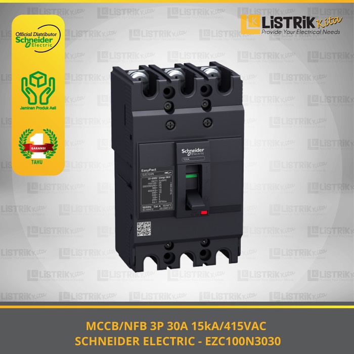 Jual Schneider Mccb Ezc100N 3P/3T 30A 15Ka - Ezc100N3030 | Shopee Indonesia