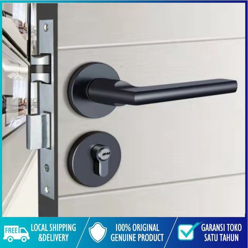 Jual Gagang Pintu 1 set siap pasang, Gaya Eropa Handle Lock Door Model ...