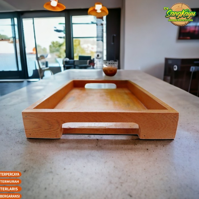 Jual Nampan kayu 22x17x4cm Nampan wooden tray kotak kayu serbaguna 8 ...