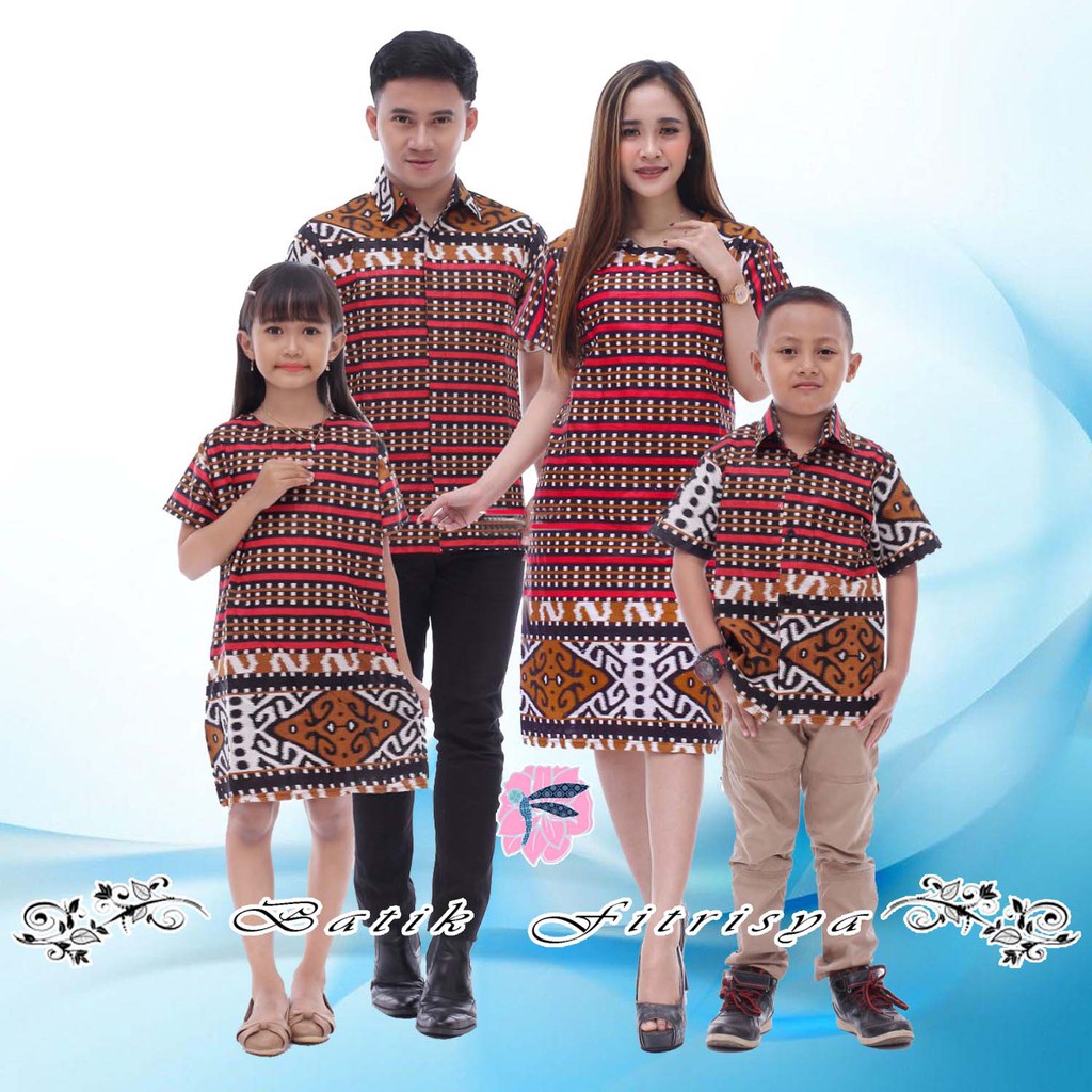 Jual Paket Batik Seragam PAKAIAN KELUARGA IBU BAPAK ANAK - KEMEJA DRESS ...