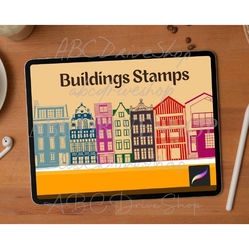 Jual Procreate Brush - Buildings Procreate Stamps ( Free gift ...