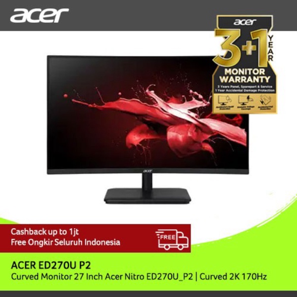 Jual ACER MONITOR GAMING CURVED 27 INCH NITRO ED270U P2 | CURVED 2K ...