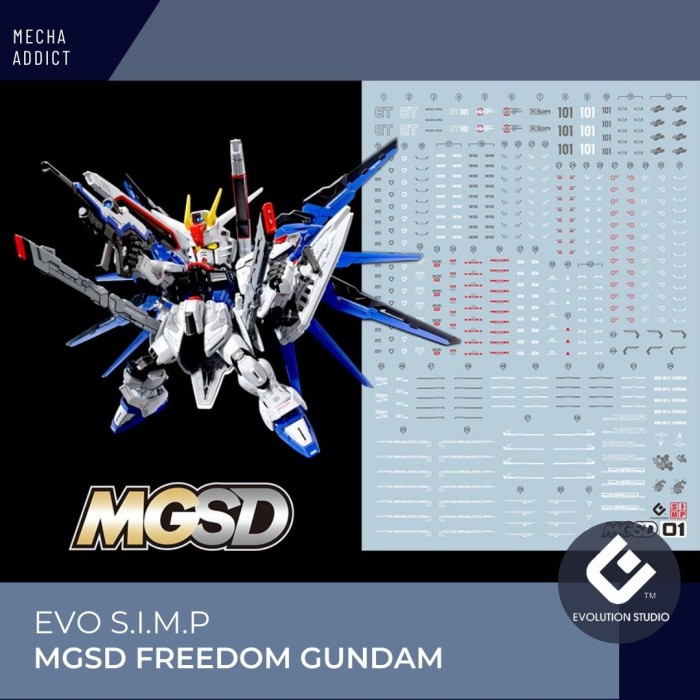 Jual Water Slide Decal MGSD FREEDOM GUNDAM by EVO SIMP - Fluorescent ...