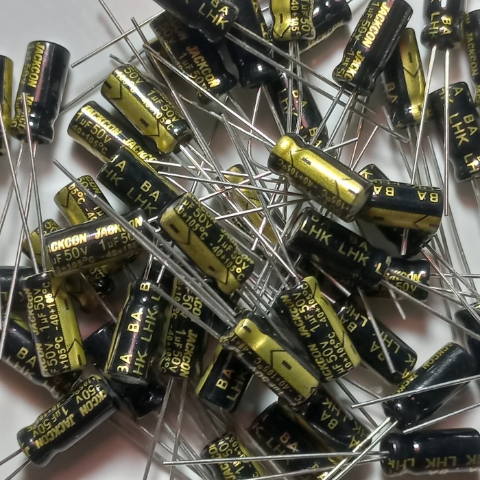 Jual elko jackcon 1uf 50v original taiwan elco jackon jakcon 1 uf 50v ...