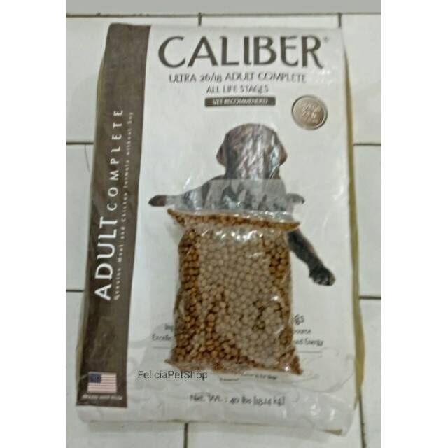 Jual Makanan anjing caliber ultra repack 1kg / Dog food caliber repack ...