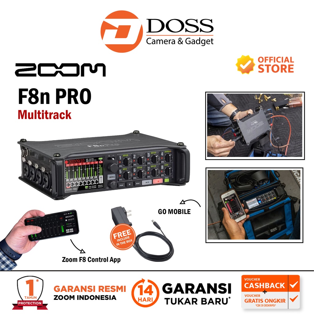 Jual Zoom F8n Pro MultiTrack Field Recorder Zoom F 8N With Mixer Audio 8-In | Shopee Indonesia