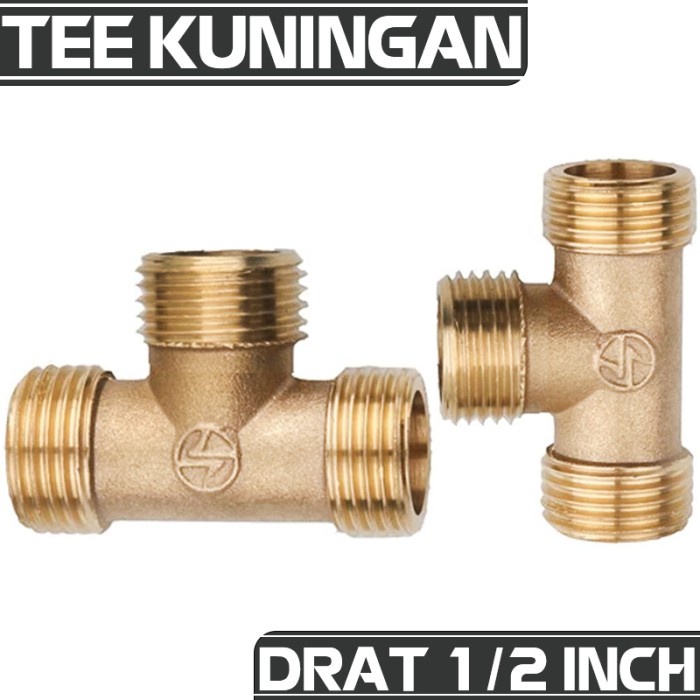 Jual Tee Kuningan Ukuran drat 1/2 inch - T 1/2 inch Drat Luar | Shopee ...