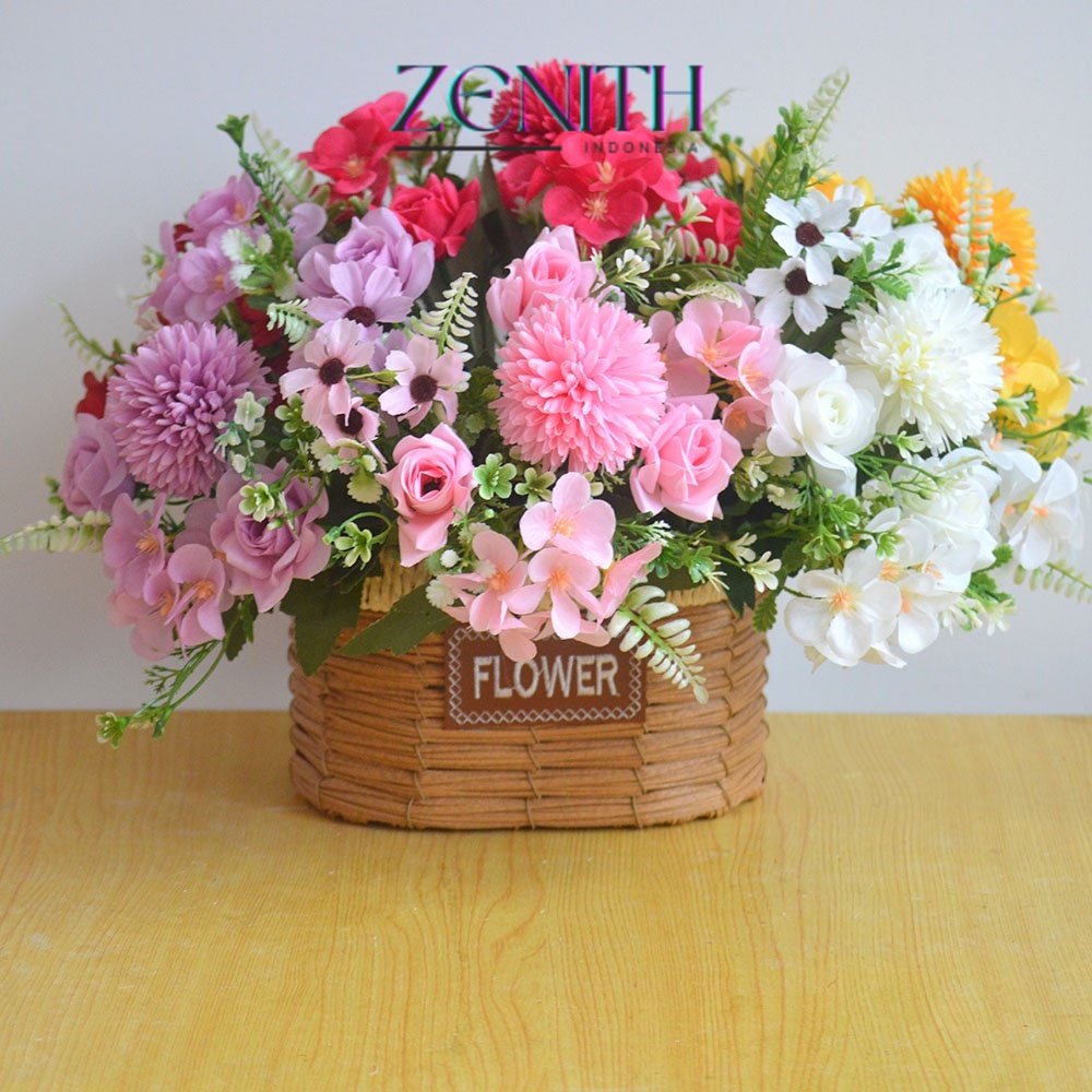 Jual Zenith - Bouquet bunga P95 ELEPOM Mawar Tanduk Pompom Kombinasi ...