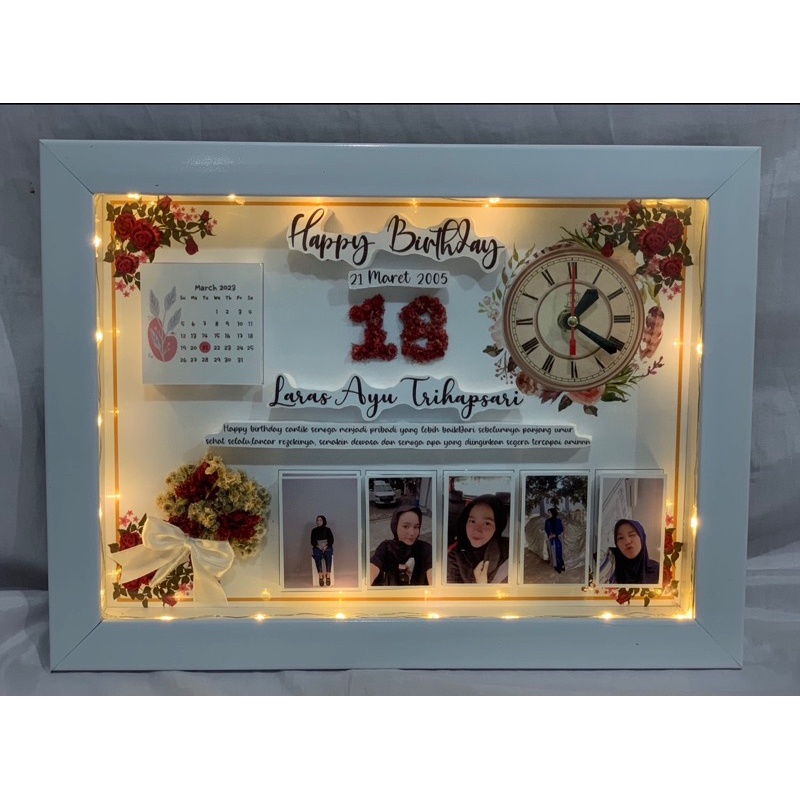 Jual Pop Up Frame Flower In Frame Kado Hadiah pernikahan wedding nikah ...