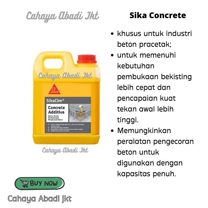 Jual PENGERAS BETON | OBAT COR BETON SIKACIM CONCRETE ADDITIVE 900ML | Shopee Indonesia