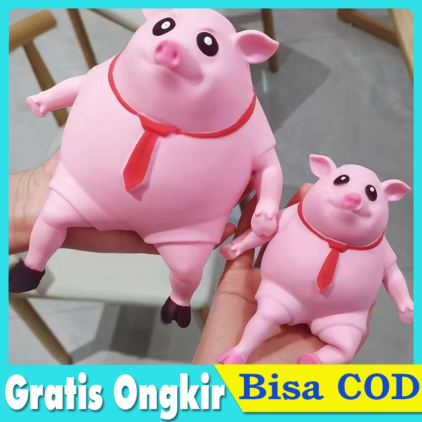 Jual Mainan Squishy Babi Kawaii Pink Pigs Antistress Mainan Lucu Memeras Karet Pink Piggy Lucu ...