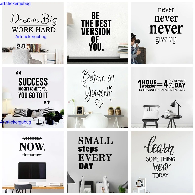 Jual STIKER Sticker Stiker Dinding Kaca Quotes Motivasi Kerja Wall ...