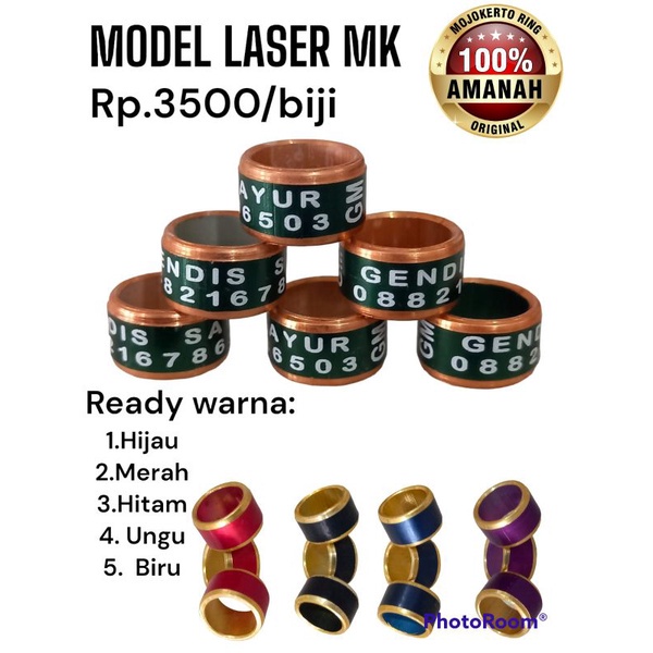 Jual RING MERPATI DEWASA/RING MERPATI UKURAN 9MM/RING MERPATI MODEL ...