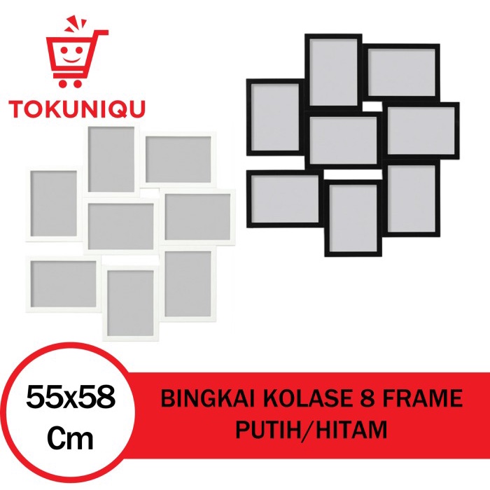 Jual new Frame Foto/Bingkai Foto Kolase 8 Frame 4R/Collage Photo Frame VXBO - Putih | Shopee ...