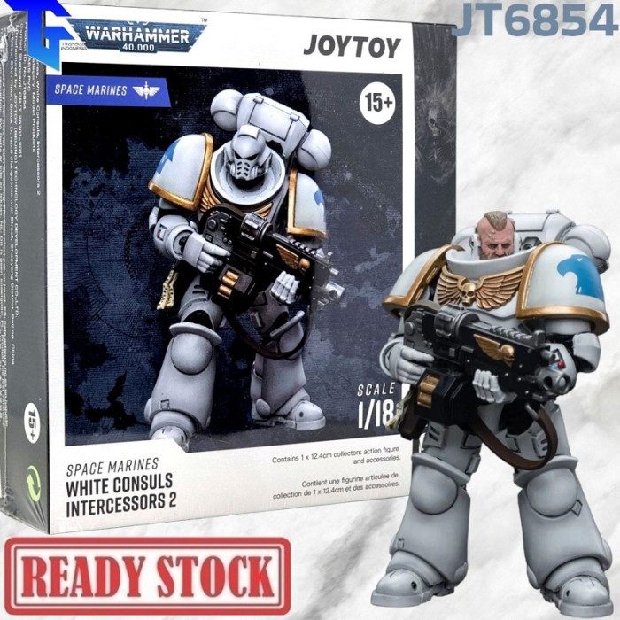 Jual JOYTOY 1/18 Warhammer 40K Space Marines White Consuls - Captain ...