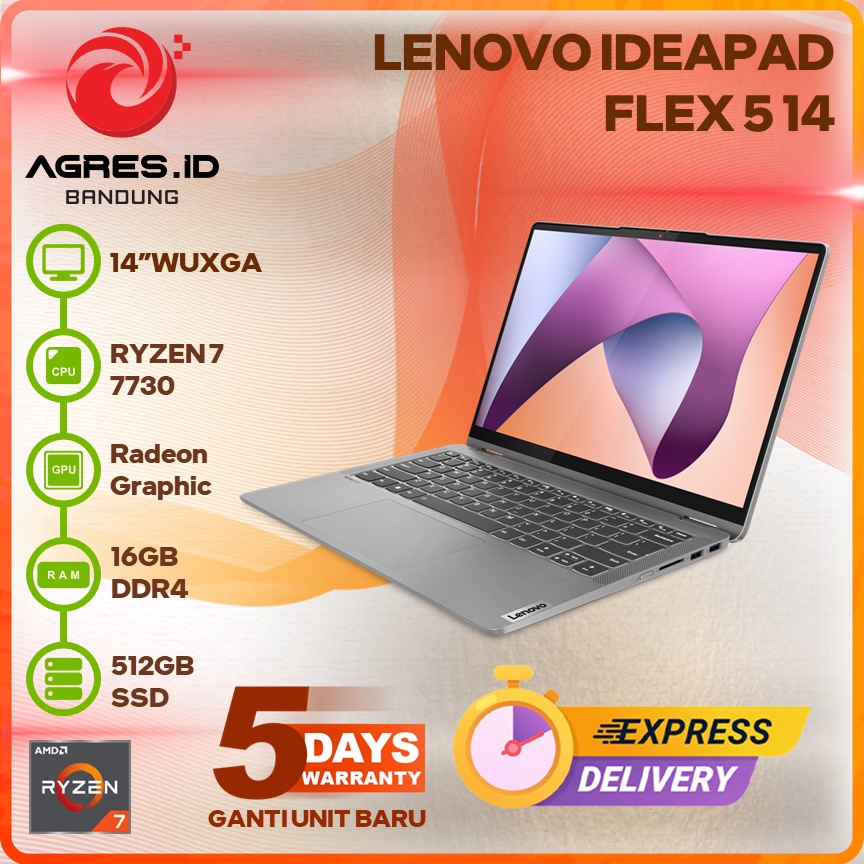 Jual LENOVO IDEAPAD FLEX 5 14ABR8 RYZEN 7 5825U 16GB 512GB 14" WUXGA ...
