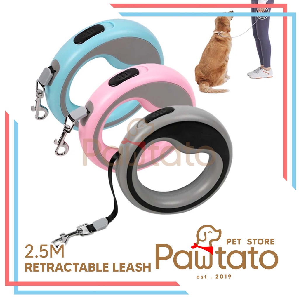 Jual Leash Retractable Anjing 2.5M Puppy Dog Adjustable Rope Tali ...