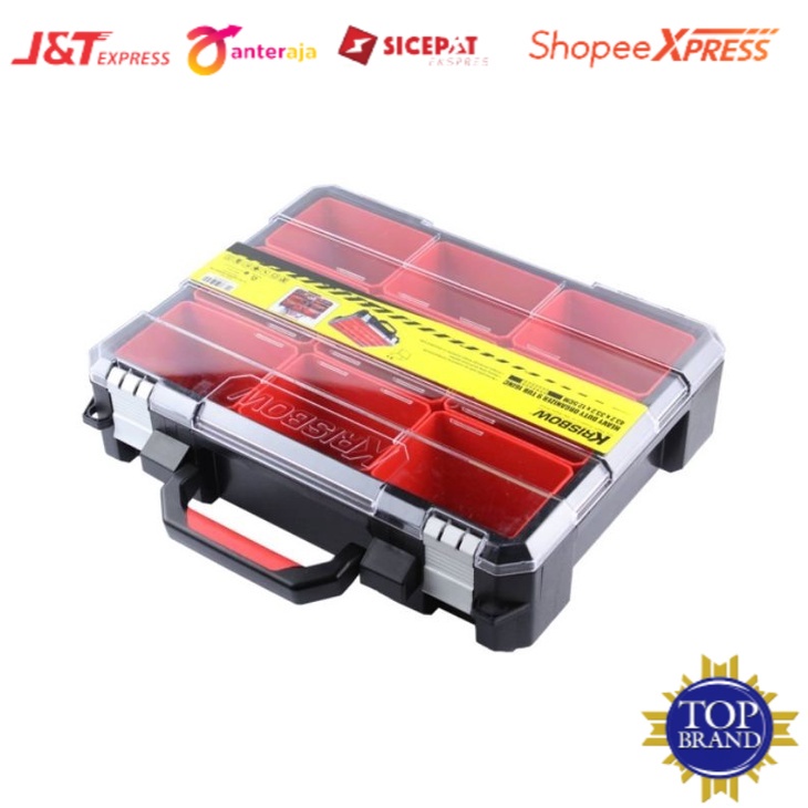 Jual Krisbow Kotak Perkakas Portabel 9 Kompartemen 40 Cm / TOOL BOX ...