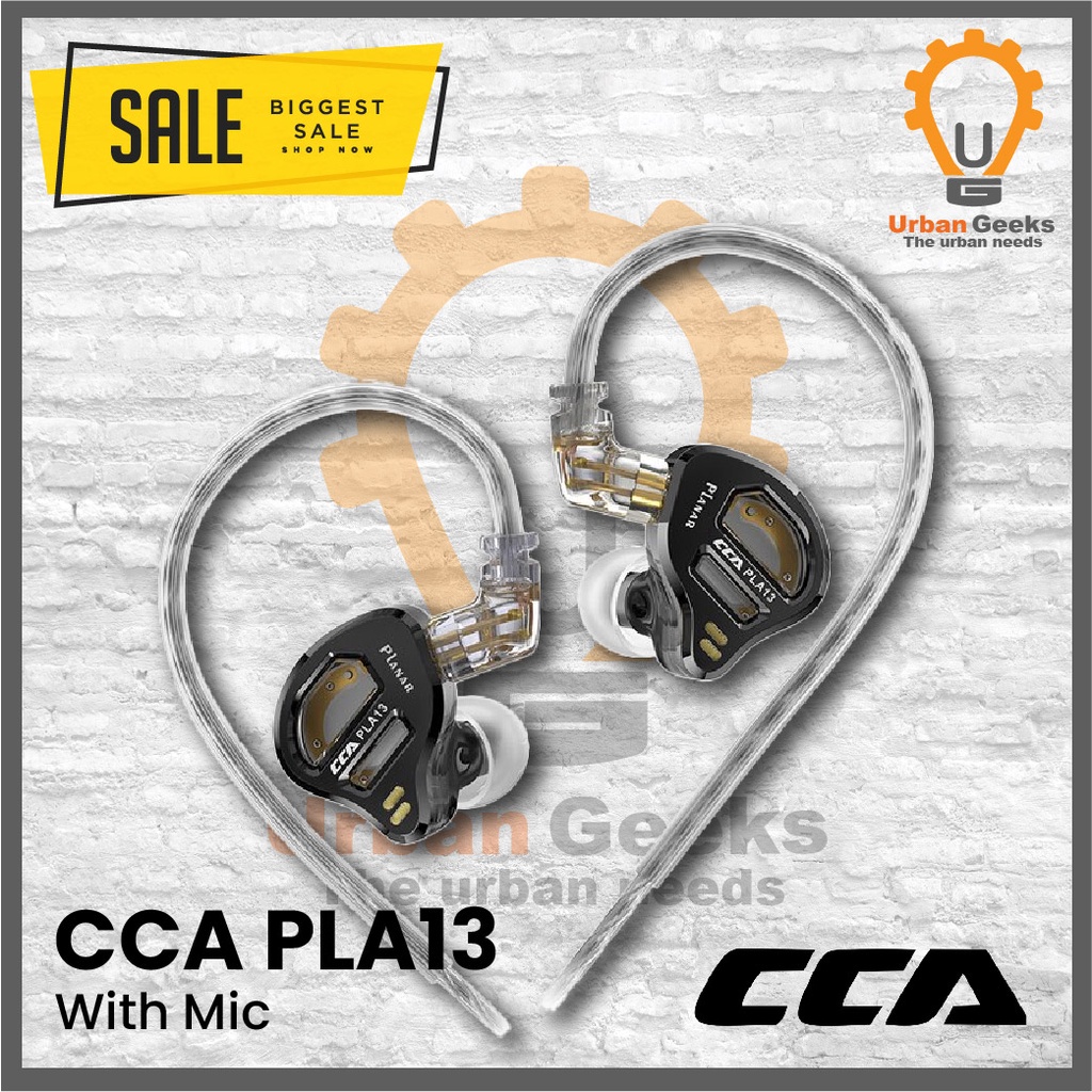 Jual CCA PLA13 with Mic Planar Diaphragm Driver In Ear Monitor Earphone ...