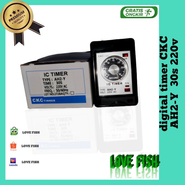 Jual IC timer CKC AH2-Y 30s 220v 50/60HZ CIKACHI | Shopee Indonesia