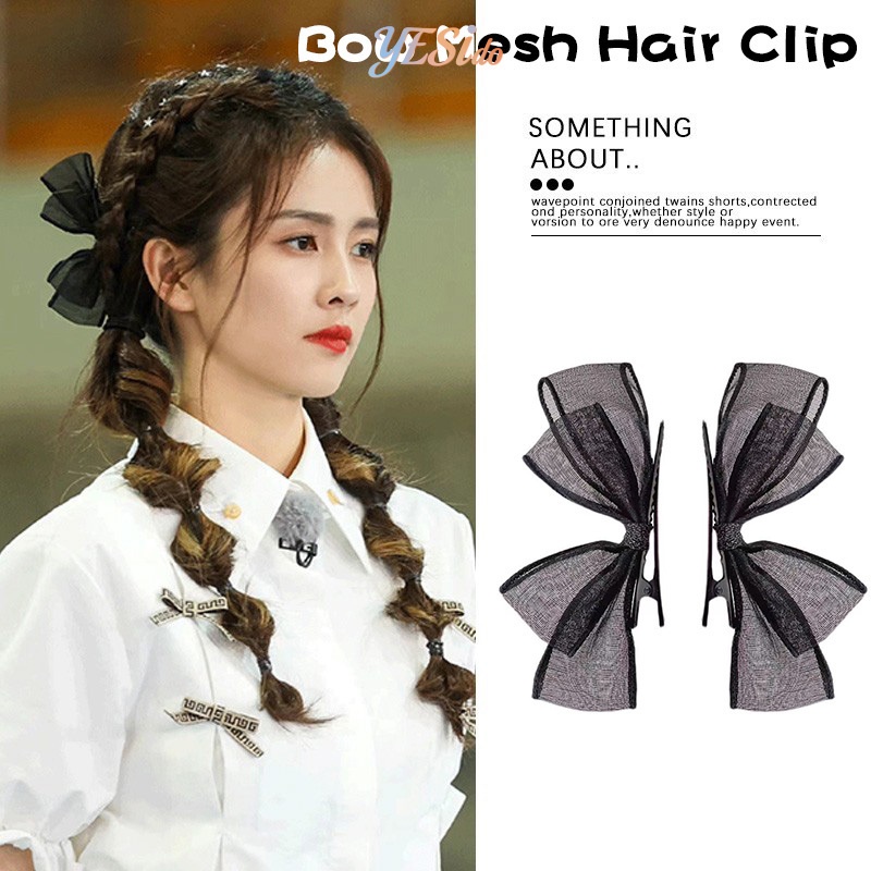Jual COD Jepit Rambut Busur Hitam Jepit Rambut Jala Hiasan Kepala ...