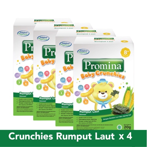 Jual Promina Baby Crunchies Rumput Laut 20 g x 4 | Shopee Indonesia