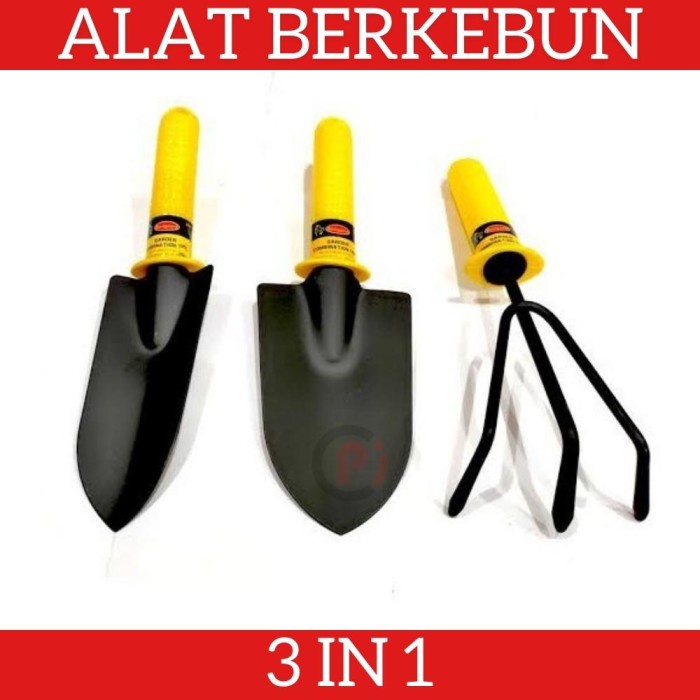 Jual SET Isi 3 PCS ALAT KEBUN BERKEBUN TAMAN GARDENING SEKOP GARPU MINI ...