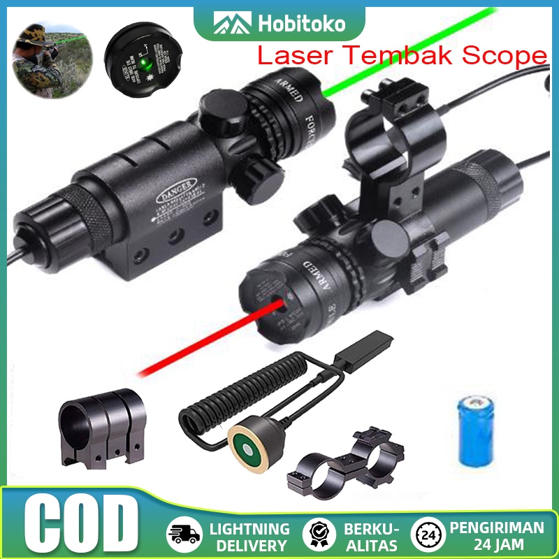 Jual 803 Teropong Laser Senapan Api Hijau dan Merah 6 Buah Set Lengkap ...