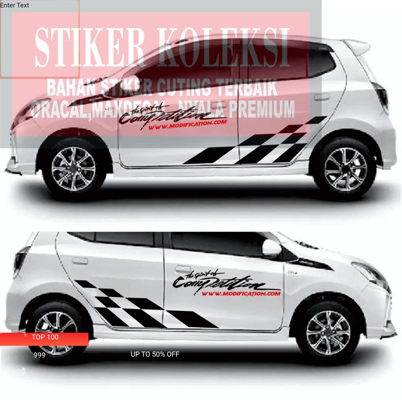 Jual stiker stickercuting stikermobil stiker lis terbaik keren simple ...