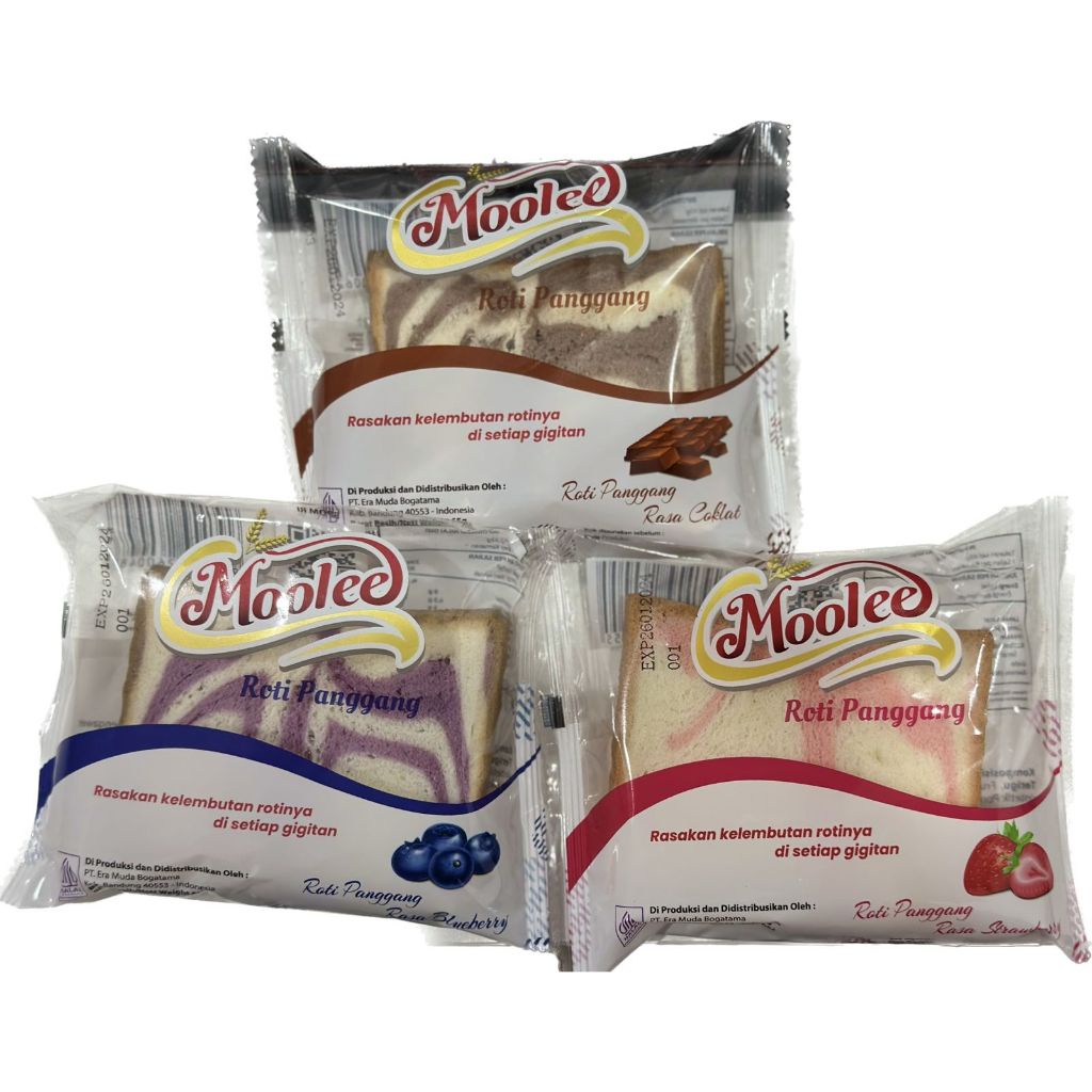 Jual ROTI PANGGANG MOOLEE 65gr RASA COKLAT STRAWBERRY BLUEBERRY FRUIT ...