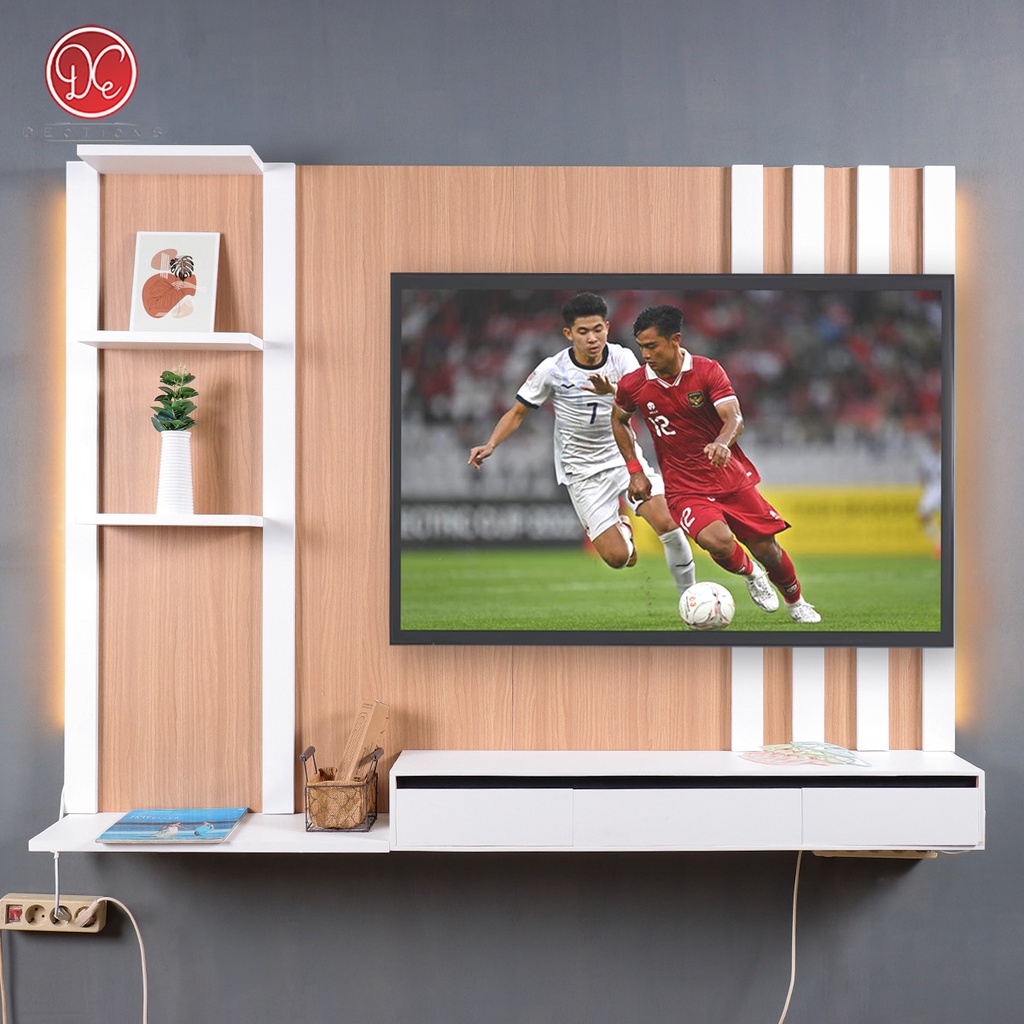 Jual Dections Backdrop TV Dinding 3 Laci Penyimpanan Minimalis ...