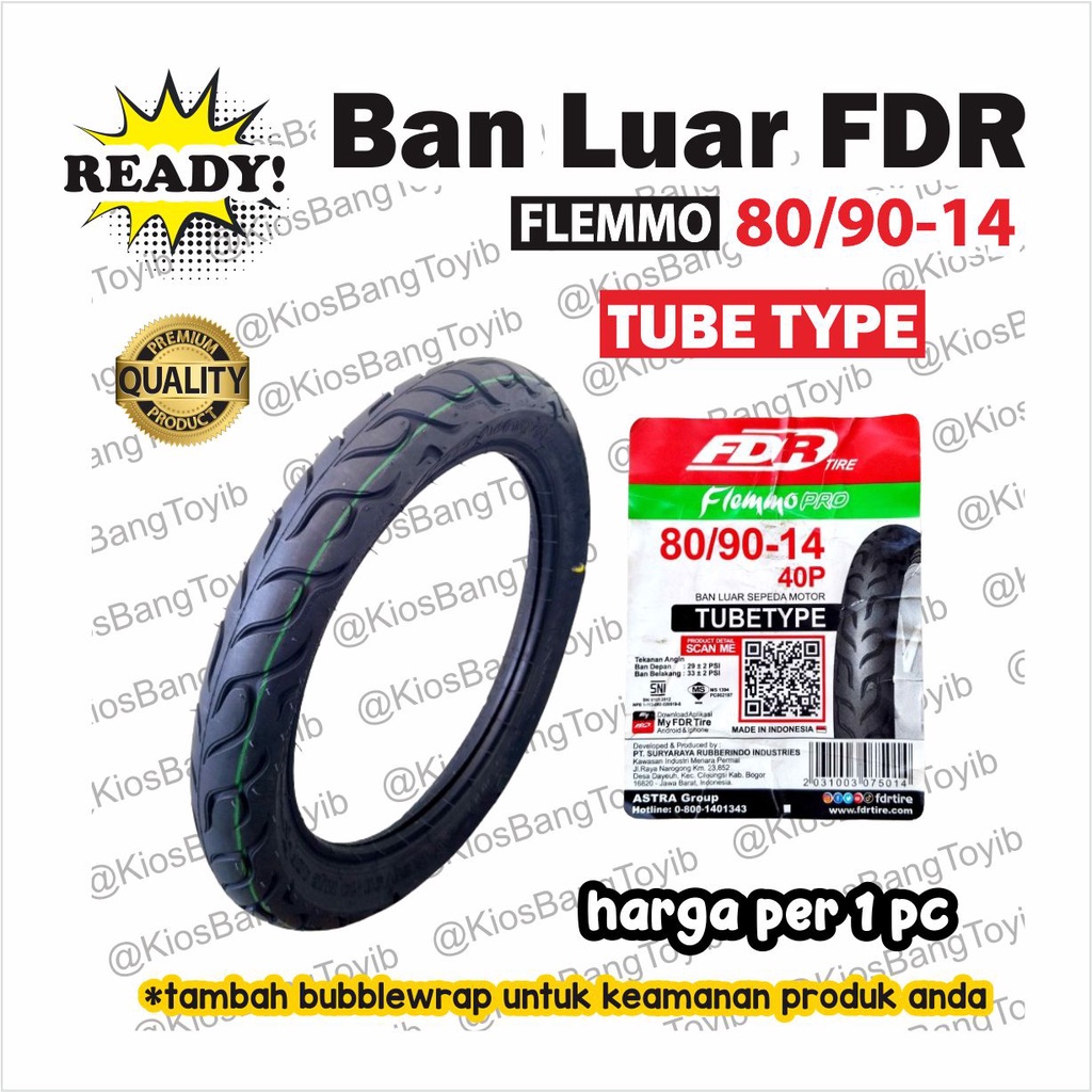 Jual Ban Luar FDR MATIC Tube Type 80/90-14 (Flemmo) | Shopee Indonesia