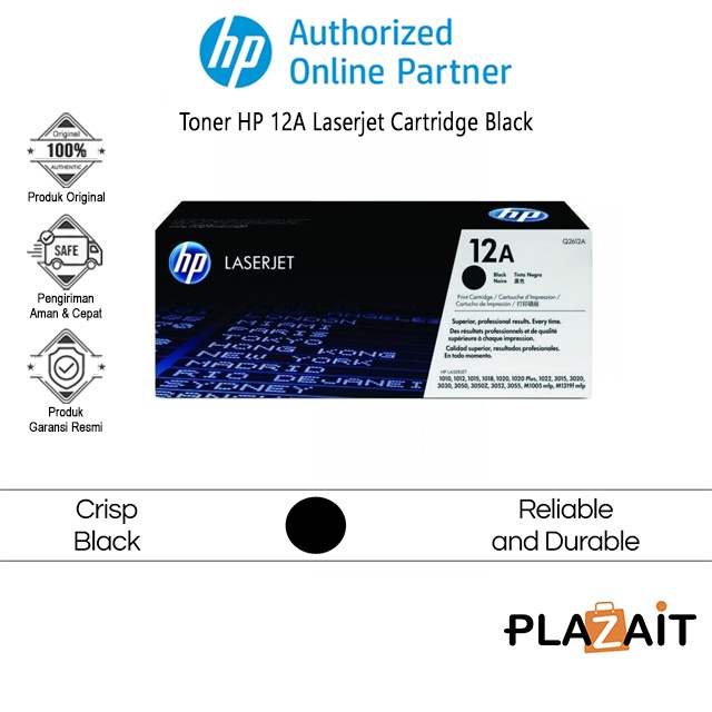 Jual HP Toner 12A Black LaserJet Cartridge Original & Baru | Shopee Indonesia