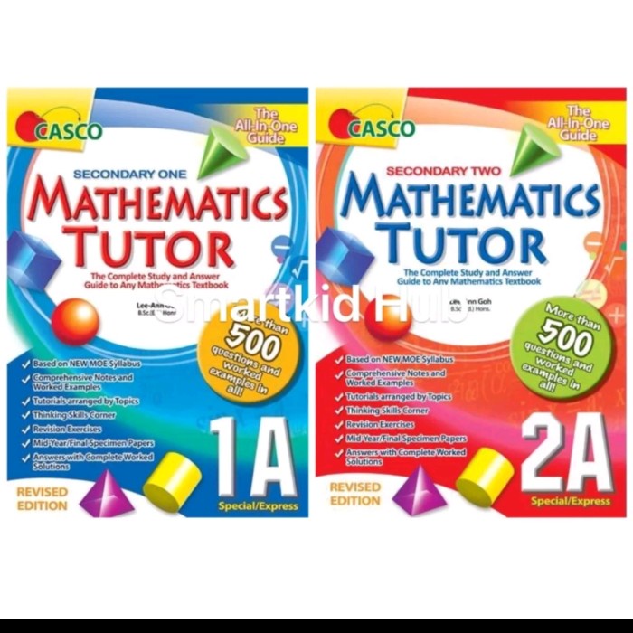 Jual Buku Mathematics Tutor Revised Edition Secondary 1A/2A - 1A ...