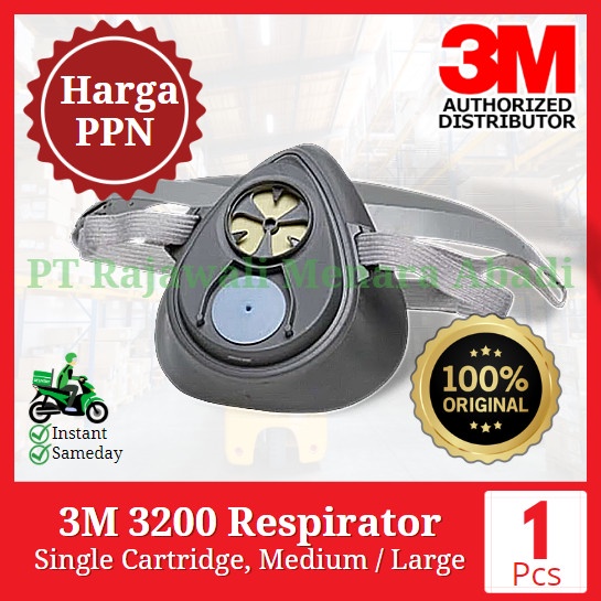 Jual 3M Masker 3200 Single Cartridge Half Facepiece Respirator Medium/Large | Shopee Indonesia