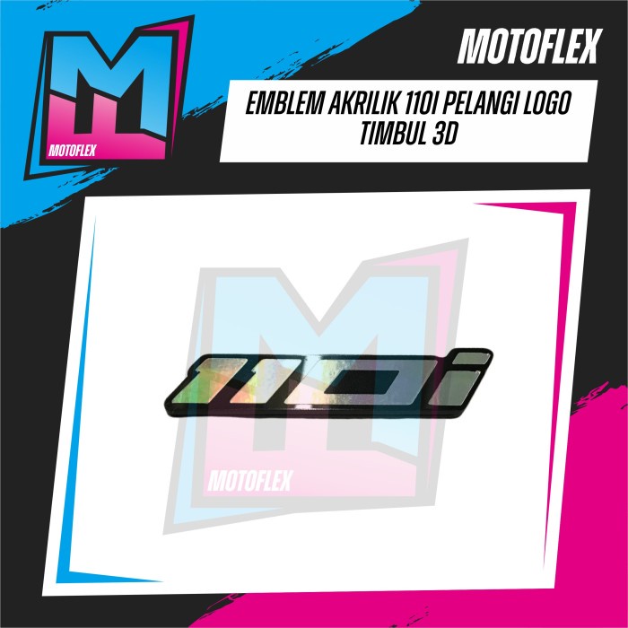 Jual Emblem Akrilik 110I Pelangi Logo Timbul 3D | Shopee Indonesia