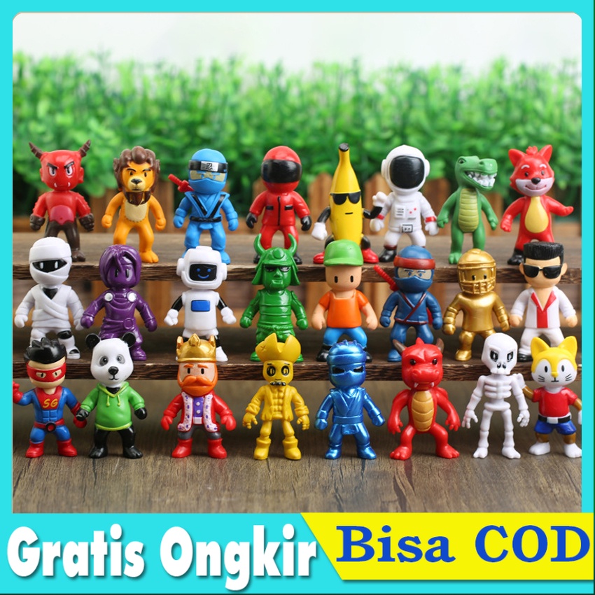 Jual 16pcs Mainan Pajangan Stumble Guys Astronaut Vaquero Pirate ...