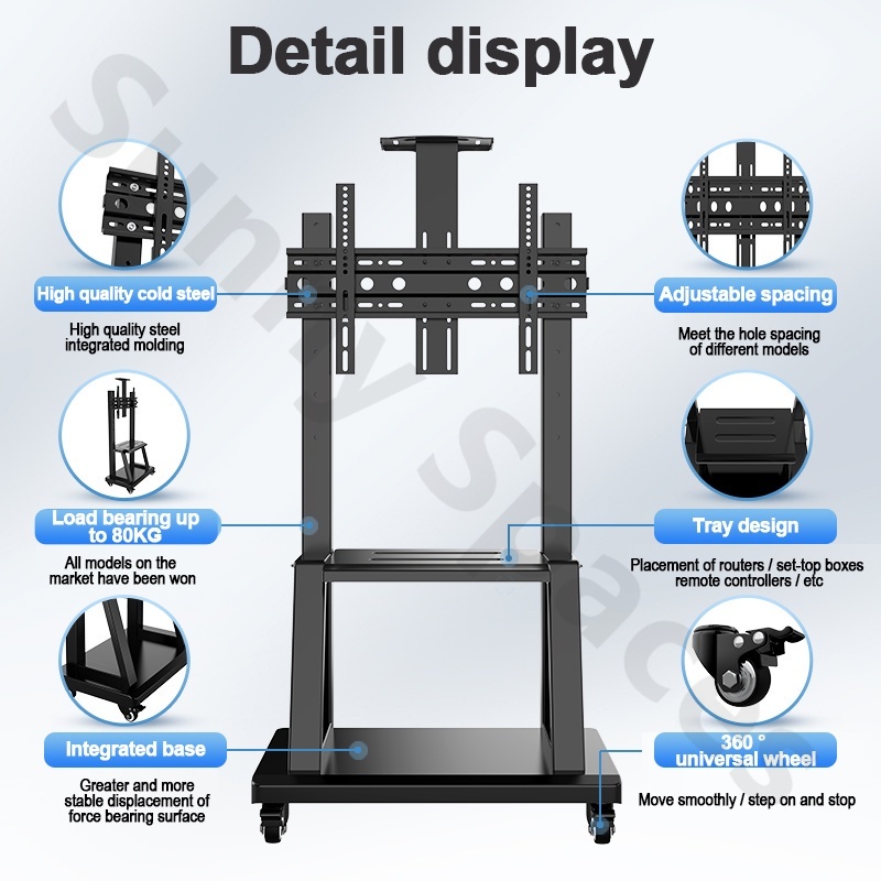 Jual Bergerak Bracket Standing tv 32-85 Inch TV Berdiri Stand Universal ...