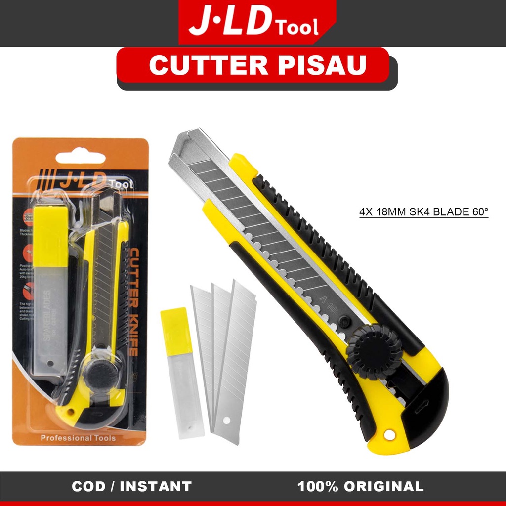 Jual JLD BISA COD Pisau Cutter 18MM Utility Knife CUTTER MURAH CUTTER ...