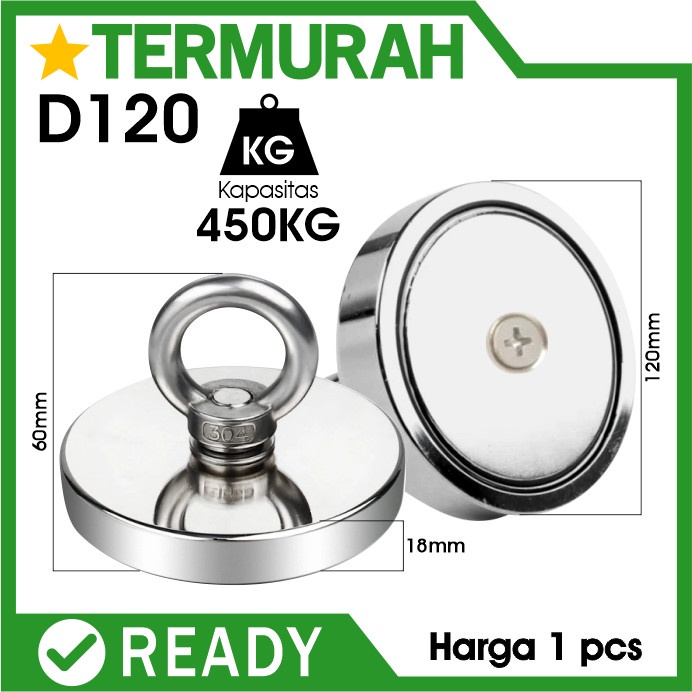 Jual Magnet Neodymium Kuat Bulat Magnet Fishing pencari harta karun ...