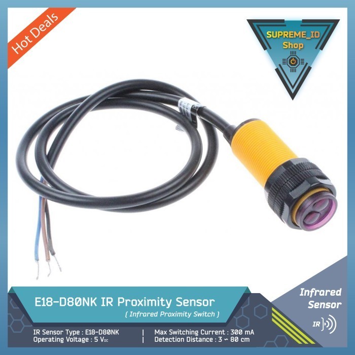 Jual E18-D80NK Adjustable Infrared IR Sensor Proximity Switch Sensor | 5V | Shopee Indonesia